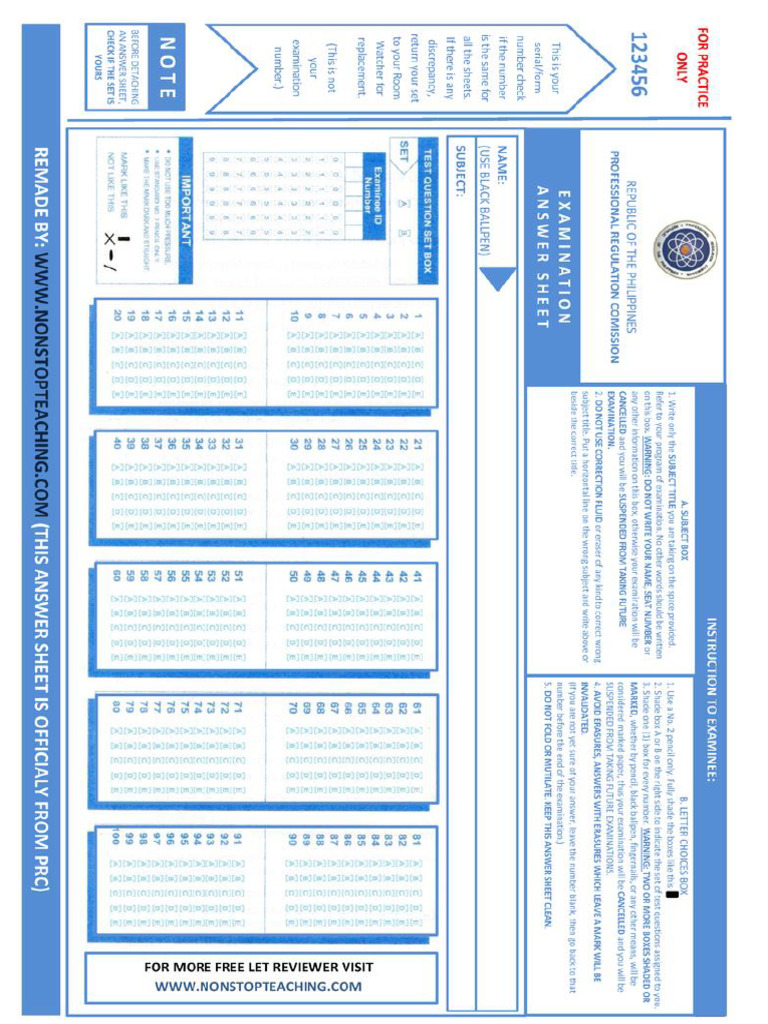 Sample Shading Sheet | PDF