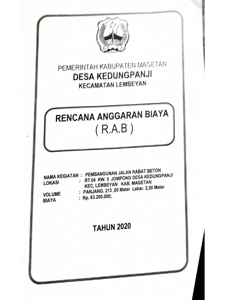 Laporan Rka 6595f58fc3dd0eea6.83930210 | PDF