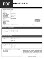Simple Biodata Form Template PDF | PDF