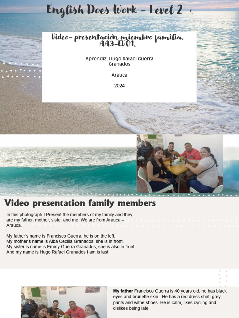 English Does Work - Level 2 Video Presentacion La Familia | PDF