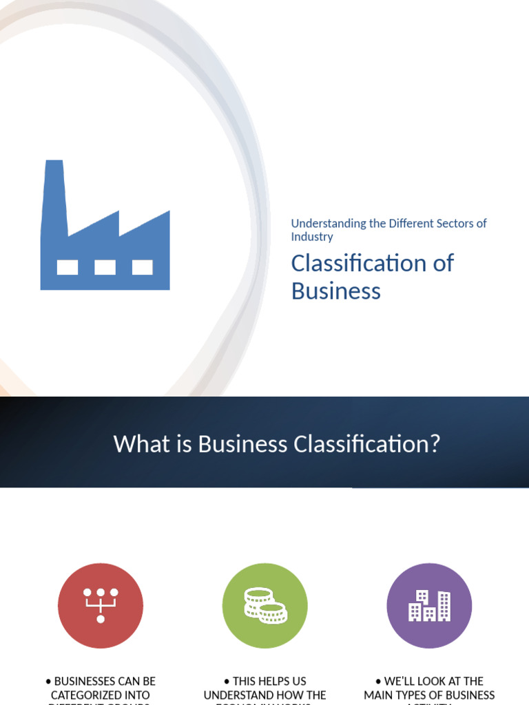 Classification of Business | PDF | Privatization | Tertiary Sector Of ...