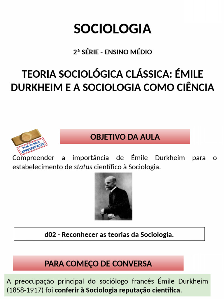 Sociologia - Emile Durkheim. | PDF | Sociologia | Émile Durkheim