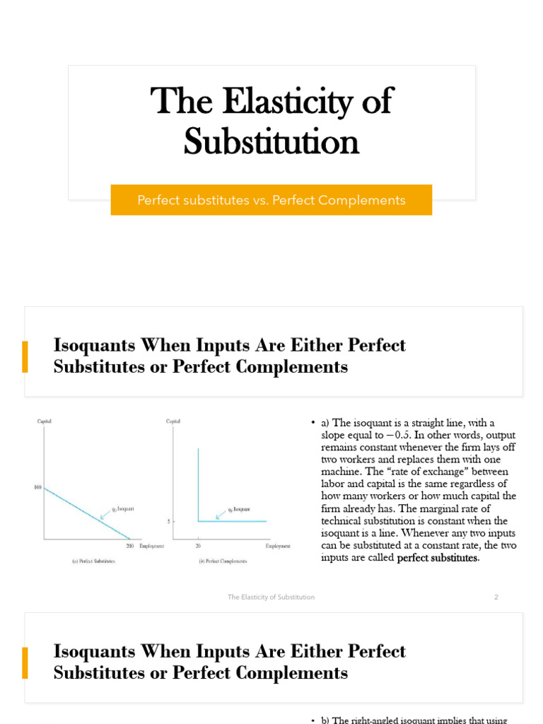 The Elasticity of Substitution | PDF | Elasticity (Economics) | Labour Economics