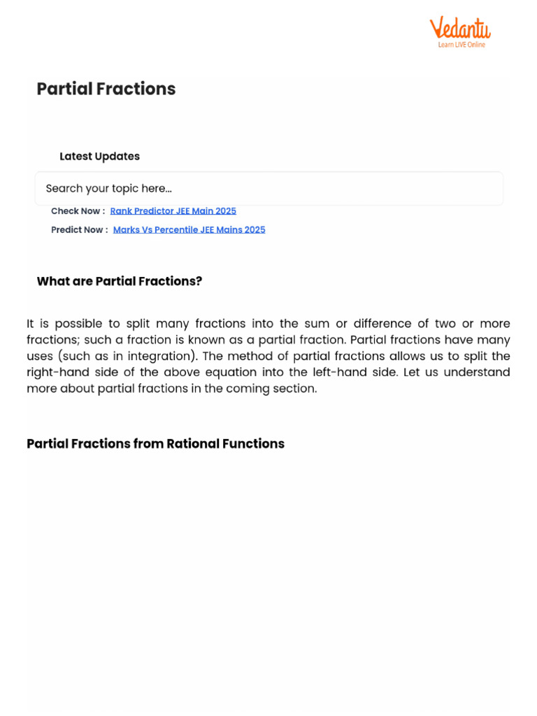 Partial Fractions | PDF