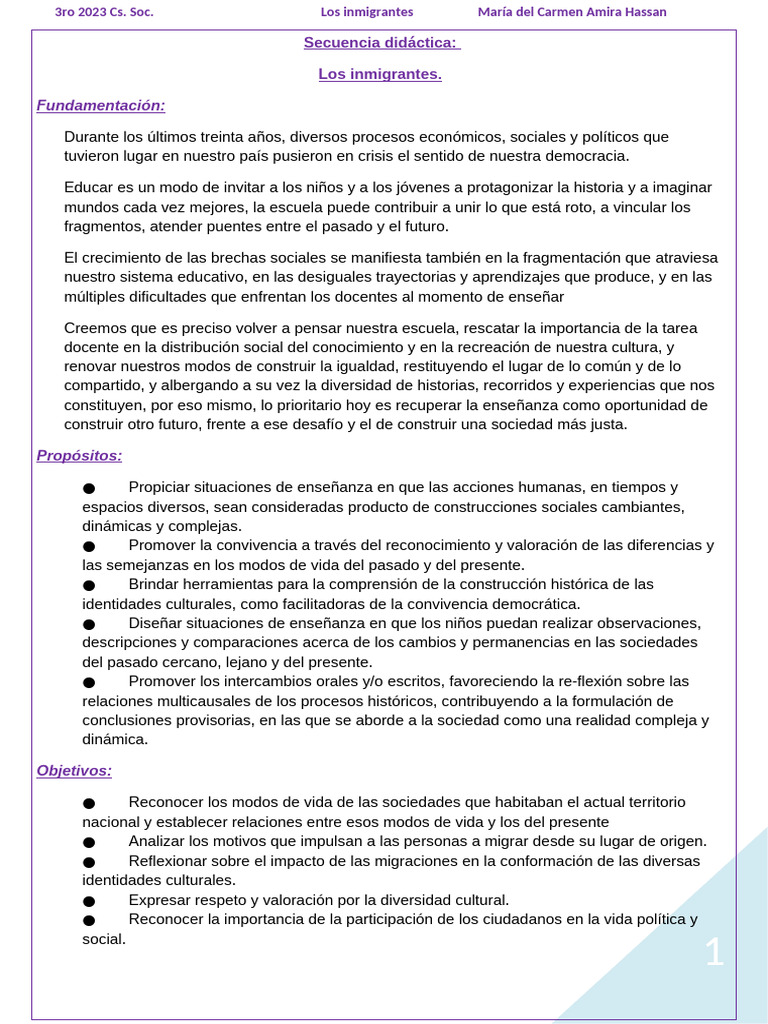 Actividades sobre inmigración en primaria | PDF | Enseñando | Migración ...