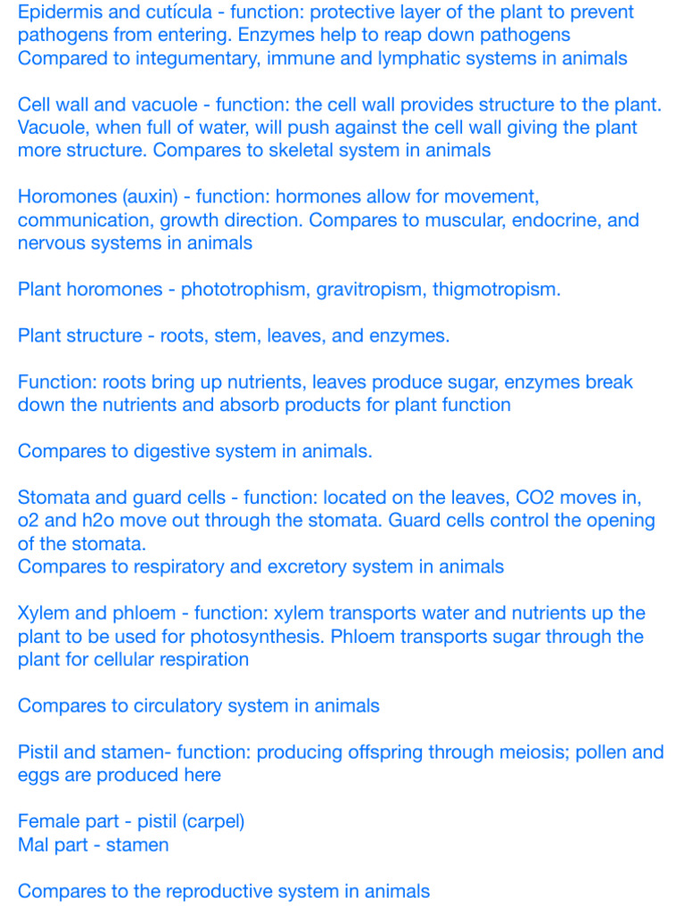 Plant Body Systems | PDF