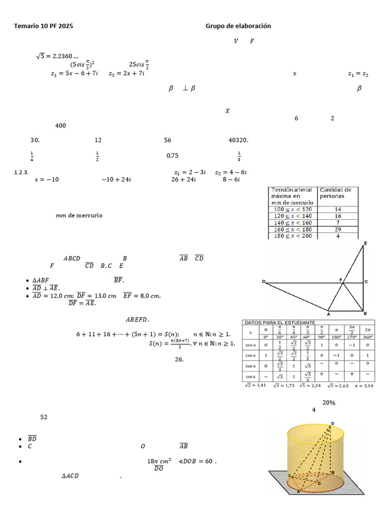 Temario10 PF 2025 | PDF | Formas geométricas | Geometría euclidiana