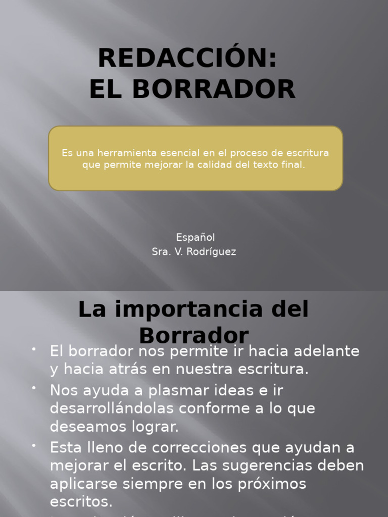 El Borrador | PDF