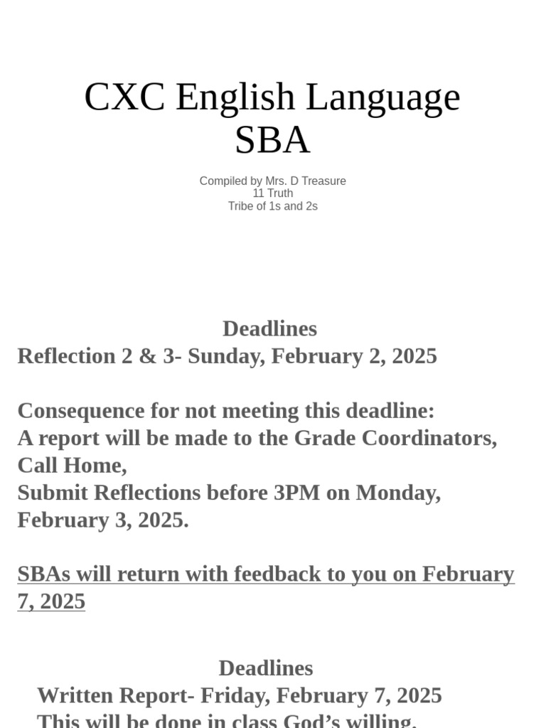 CXC English Language SBA | PDF | Public Speaking | Poetry