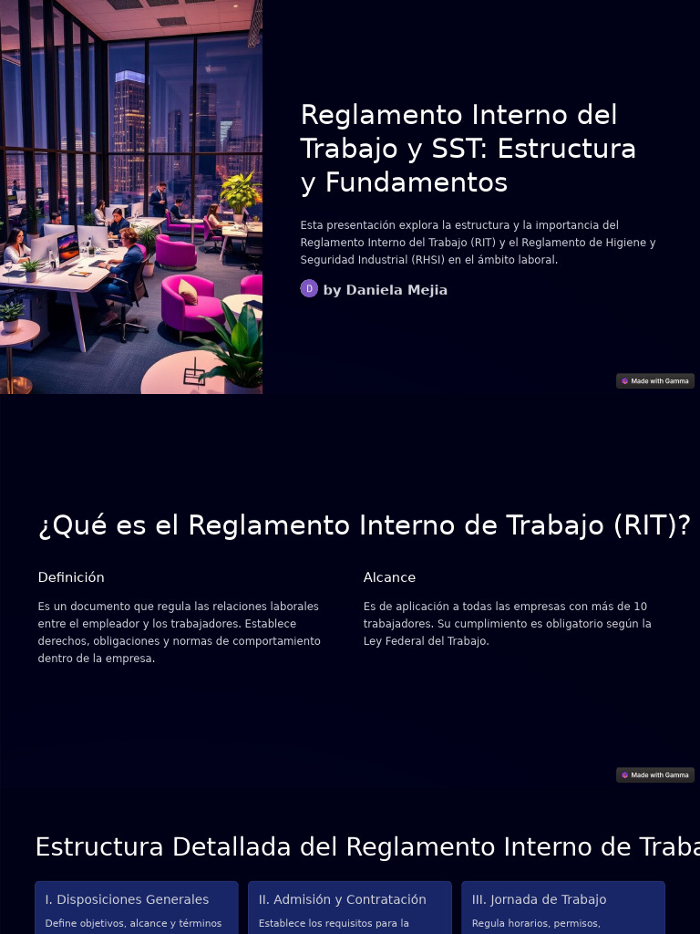 Reglamento Interno y Seguridad Laboral | PDF | Derecho laboral | Regulación