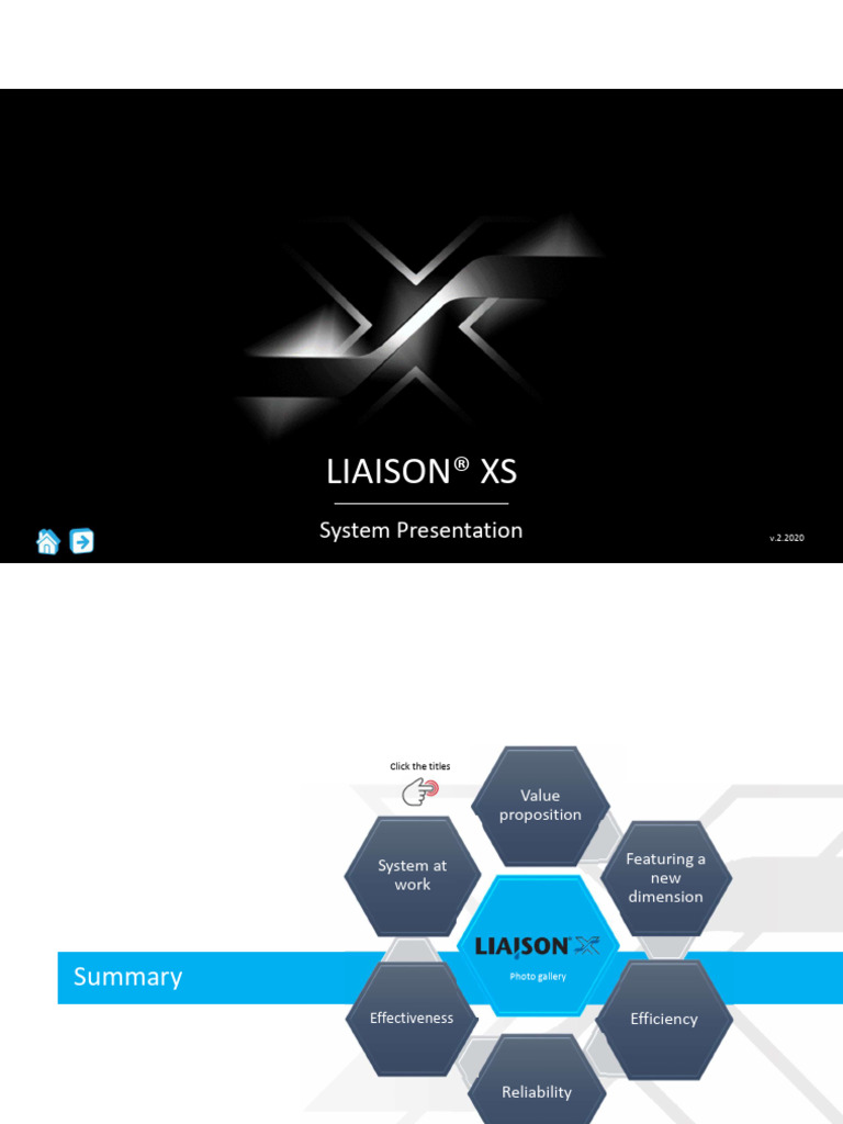 LIAISON® XS - System Presentation | PDF | Assay | Immunoassay