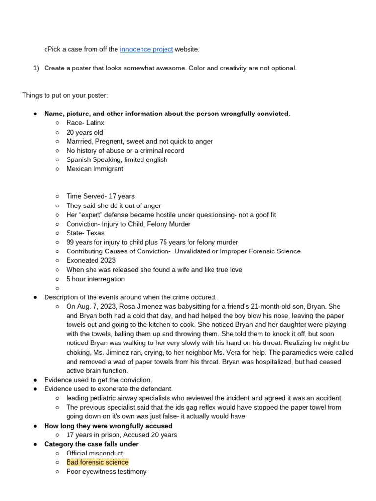 Rowan Innocence Project Poster | PDF | Miscarriage Of Justice ...