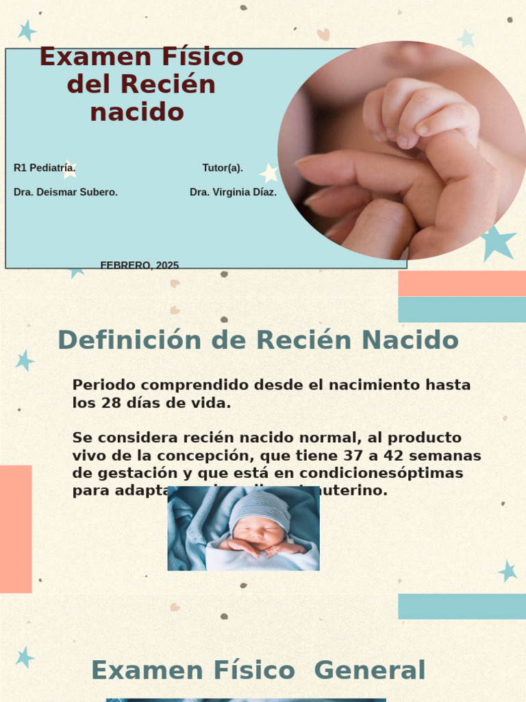 Examen Físico Del Recién Nacido. Deismar1 | PDF | Cráneo