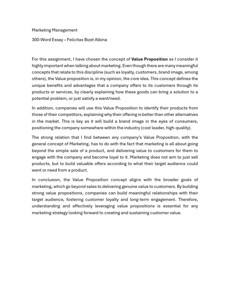 Marketing Management Assignment #1 | PDF