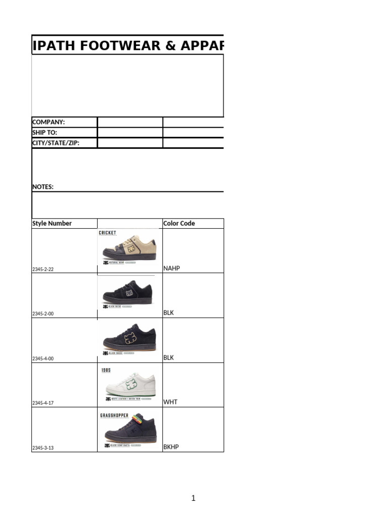 IPATH Order Form Sugerido Brasil 2.2 | PDF | Cargo | T Shirt