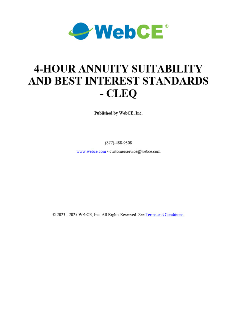 4-Hr_Annuity_Suitability_BI_Standards_ANUALIDADES MATERIAL | PDF | Life ...