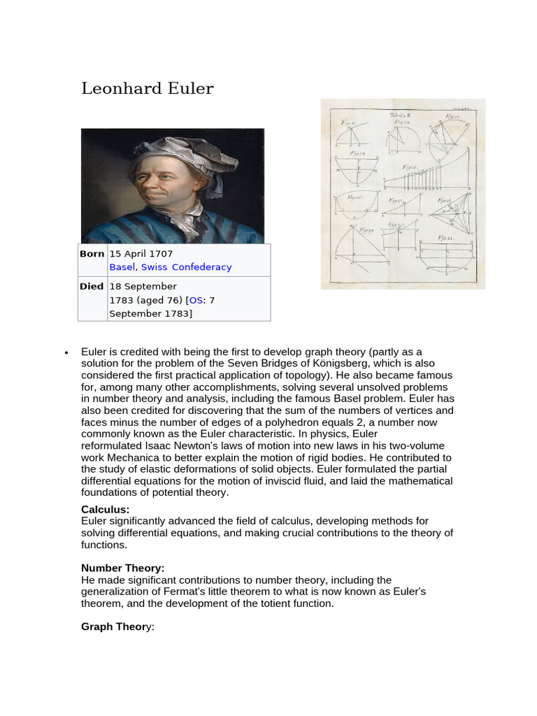 Leonhard Euler | PDF