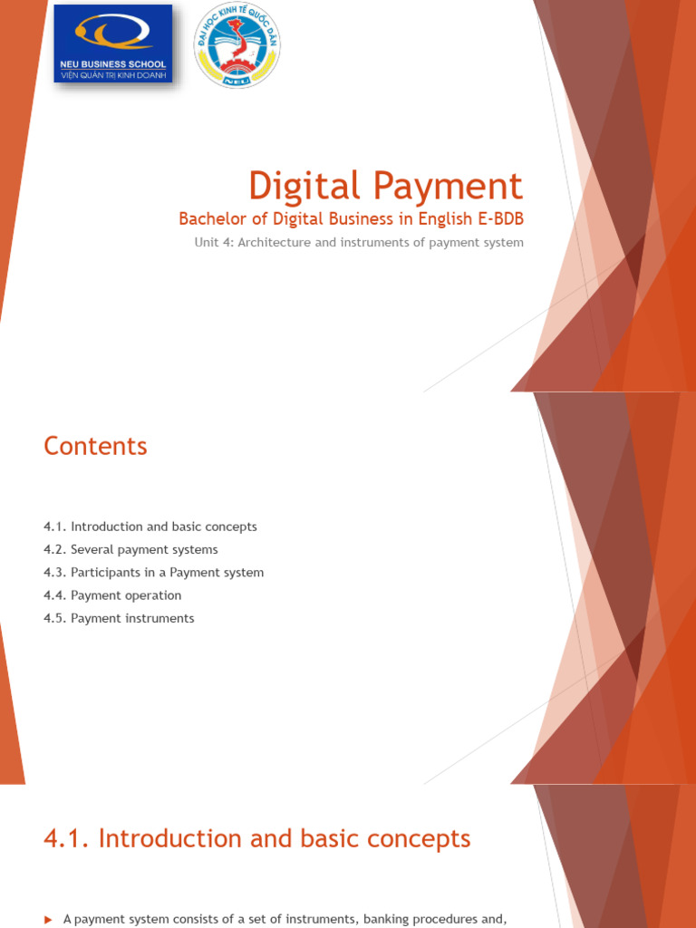 Unit 4 - Architecture and Instruments of Payment System PDF | PDF ...