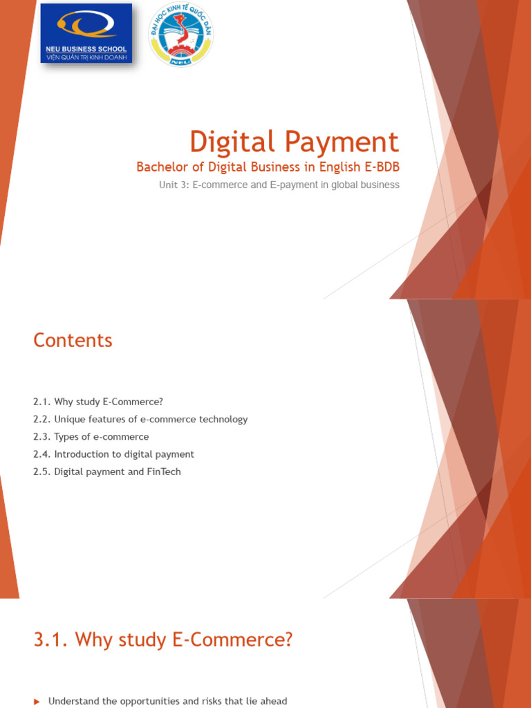 Unit 3 - E-Commerce and Digital Payment PDF | PDF | E Commerce | Credit Card