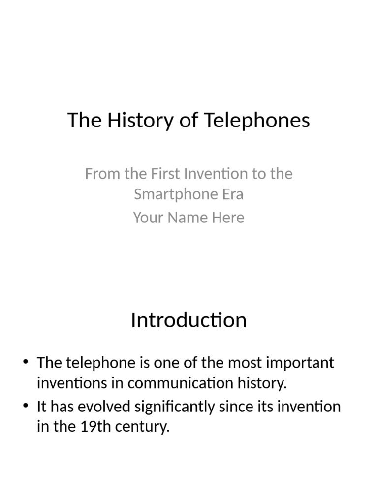 Evolution of Telephones: From Bell to 5G | PDF