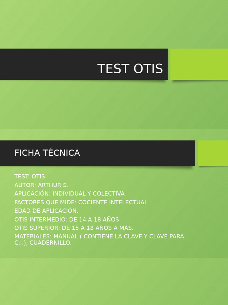 Test Otis | PDF
