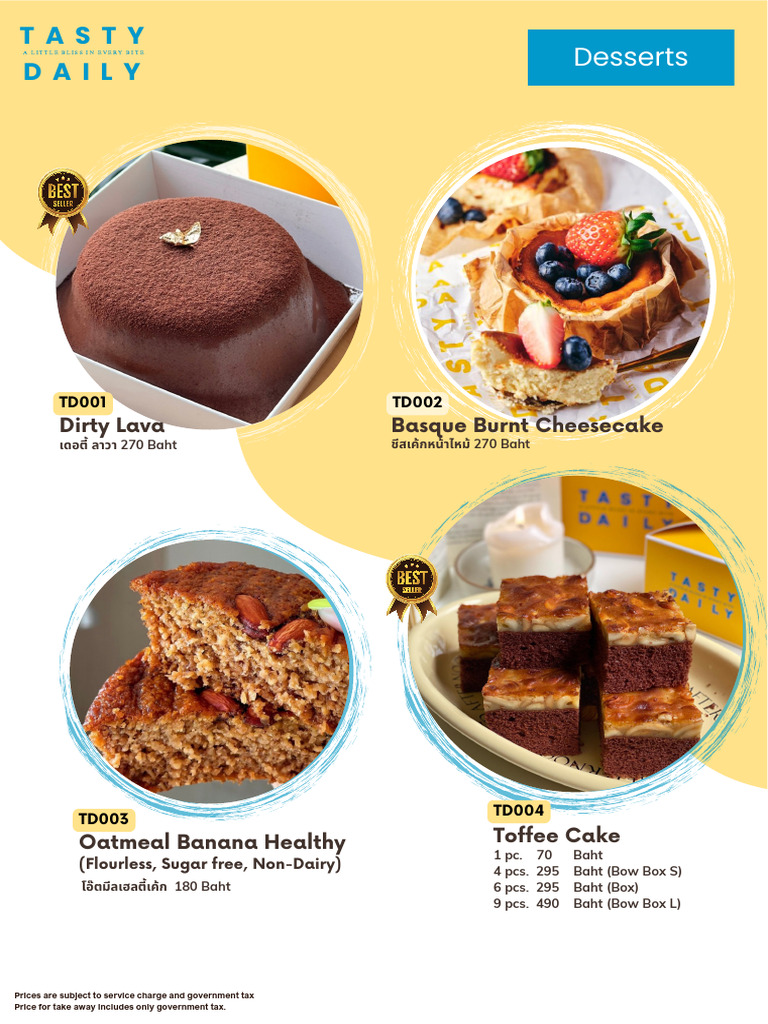 Delicious Desserts Menu and Prices | PDF | Cheesecake | Foods