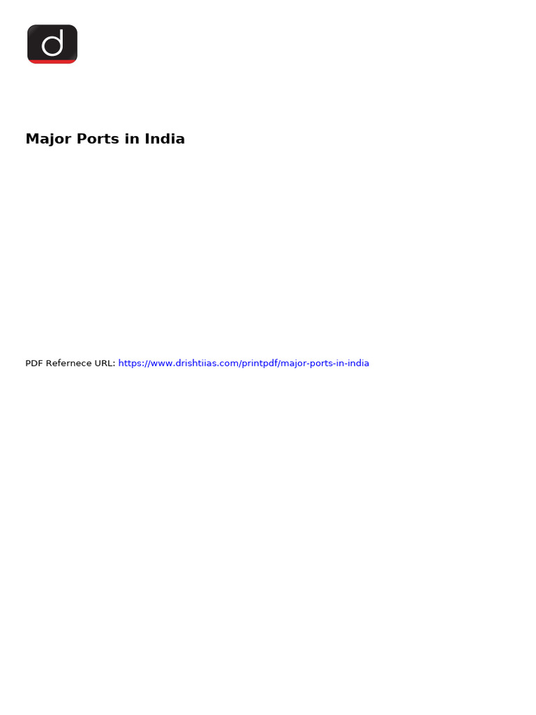 Major Ports Map | PDF