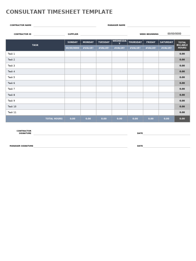 IC Consultant Timesheet 11516 | PDF