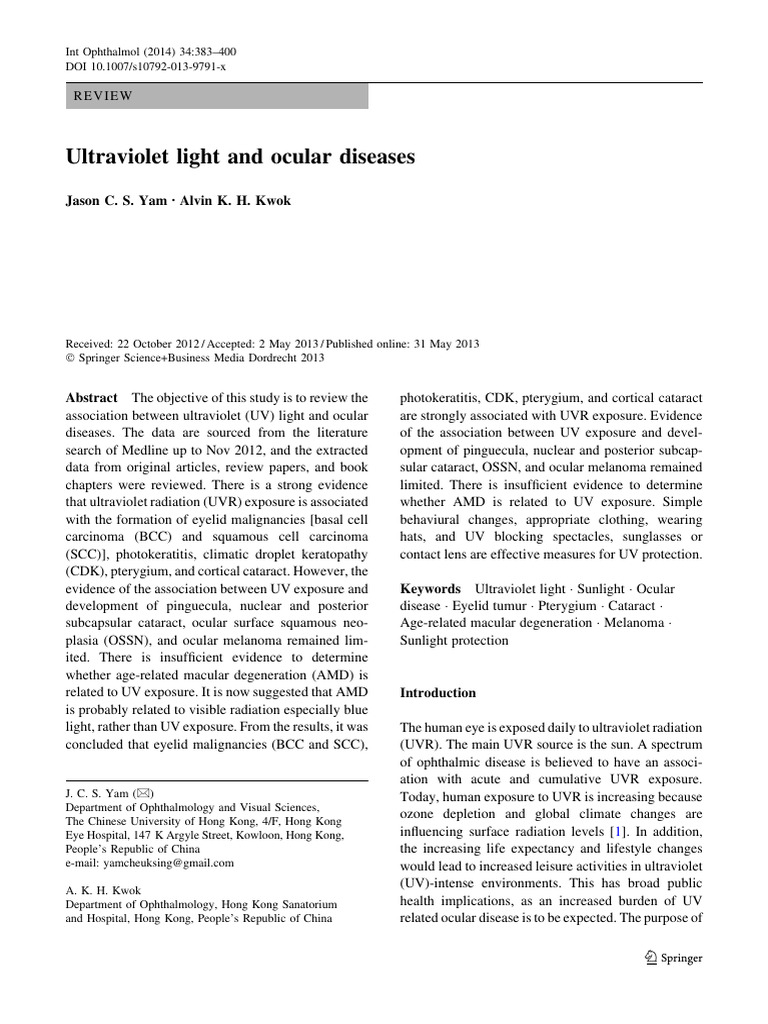 yam2013 | PDF | Ultraviolet | Cataract