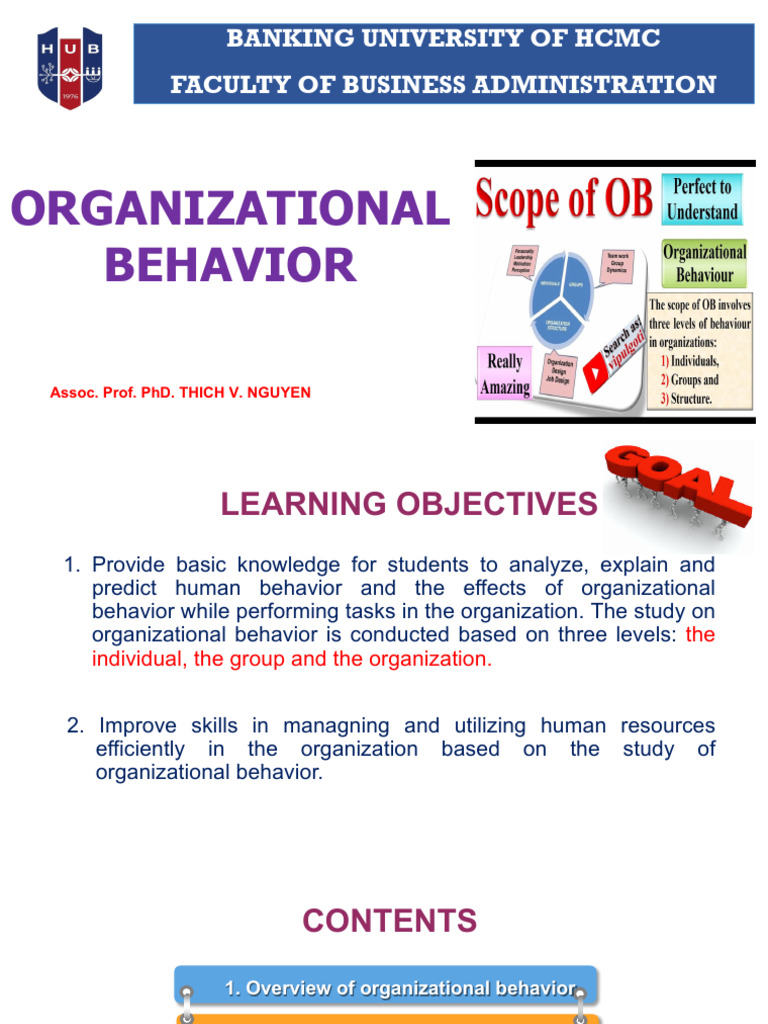 CHAP-1-OB | PDF | Organizational Behavior | Psychology