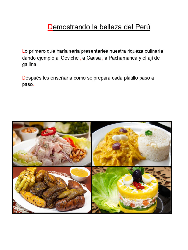 Delicias peruanas: ceviche y más | PDF