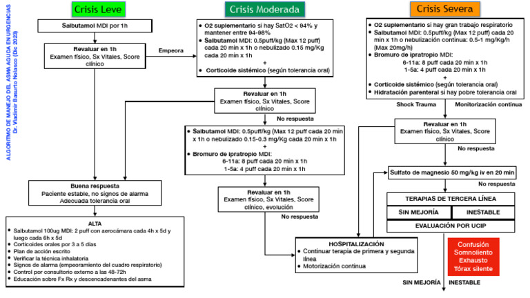 Algoritmo de Manejo del Asma Aguda | PDF | Asma | Neumología