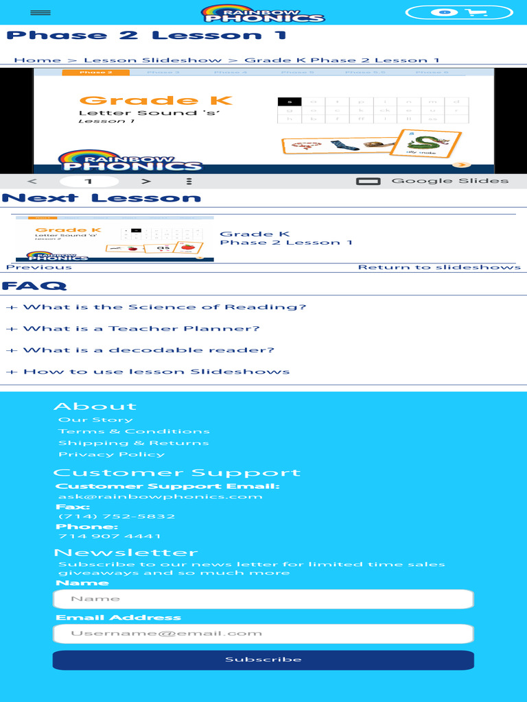 Grade K Phase 2 Lesson 1 | PDF