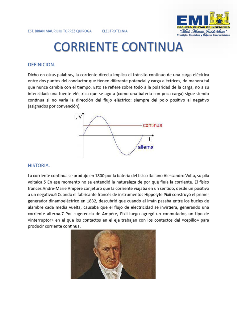 Definición de Corriente Continua | PDF | Corriente continua | Corriente ...