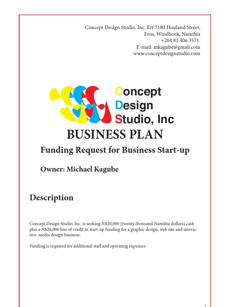 Business Plan Concept Design Studio | PDF | Graphic Design | Marketing