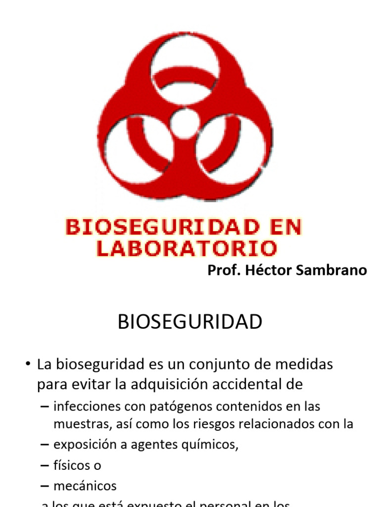 Bioseguridad en El Laboratorio | PDF | Laboratorios