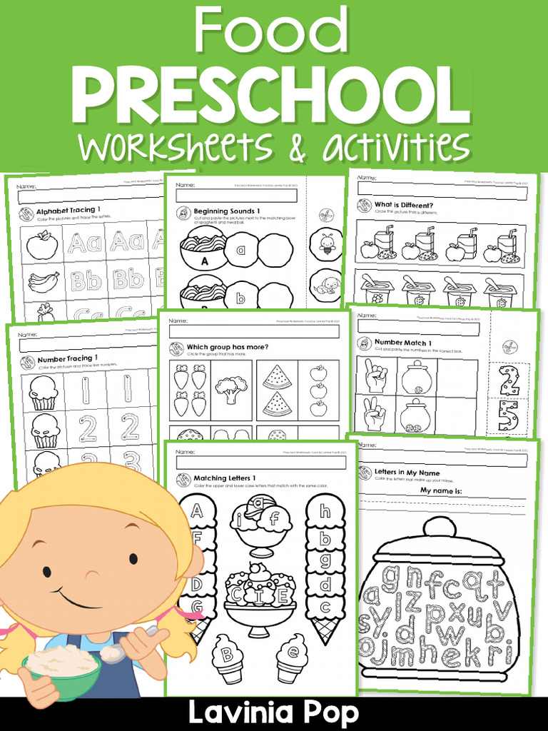 Demo Food Preschool No Prep Worksheets Activities 10855057 | PDF