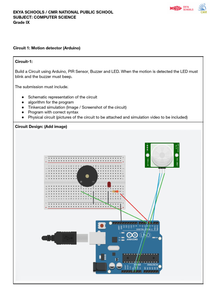 GR IX Circuit 1 - Motion Detector Sensor | PDF