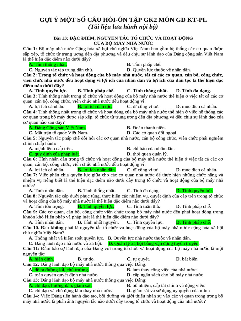 Gui TAILIEU ONTAP 10 GK | PDF