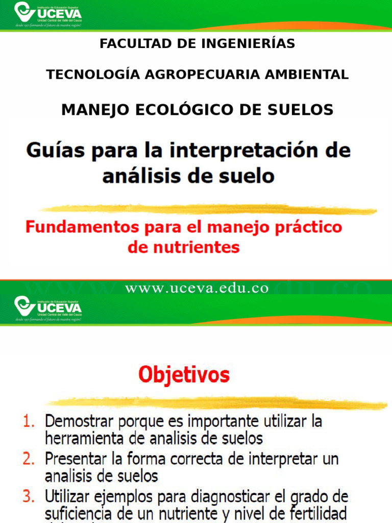 INTERPRETACION ANALISIS DE SUELOS MCG 2017 | PDF | Calcio | Suelo