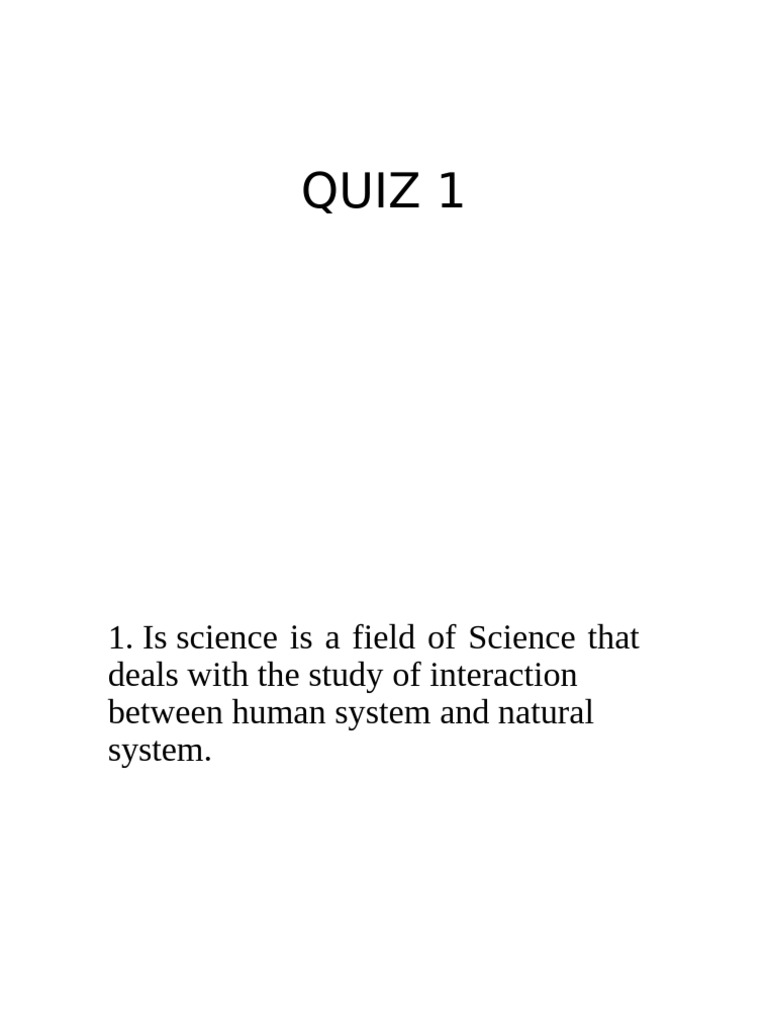 Quiz 1 Envi Sci | PDF