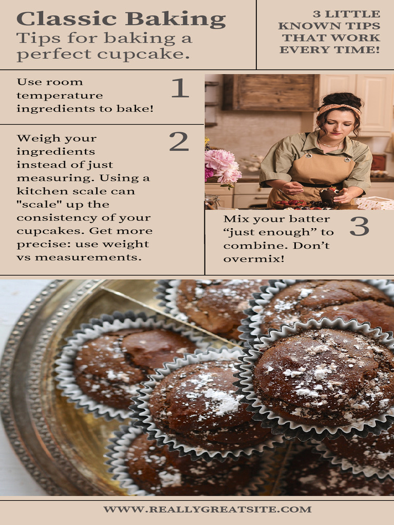 Neutral Beige Minimalist Cupcake Baking Tips Food Recipe Process Infographi_20250327_005442_0000 ...