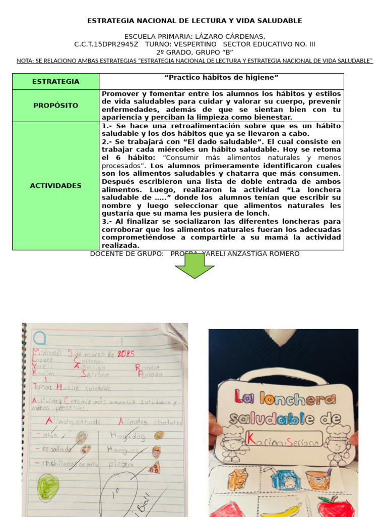 2 B Estrategia Nacional de Lectura - Vida Saludable 5 | PDF