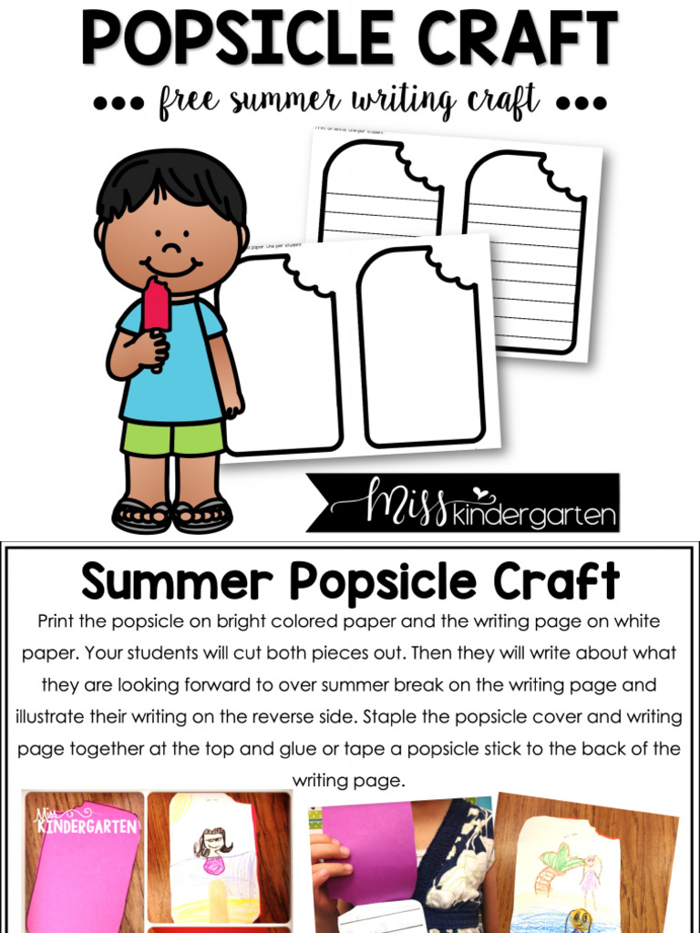 Summer Popsicle Craft Freebie | PDF