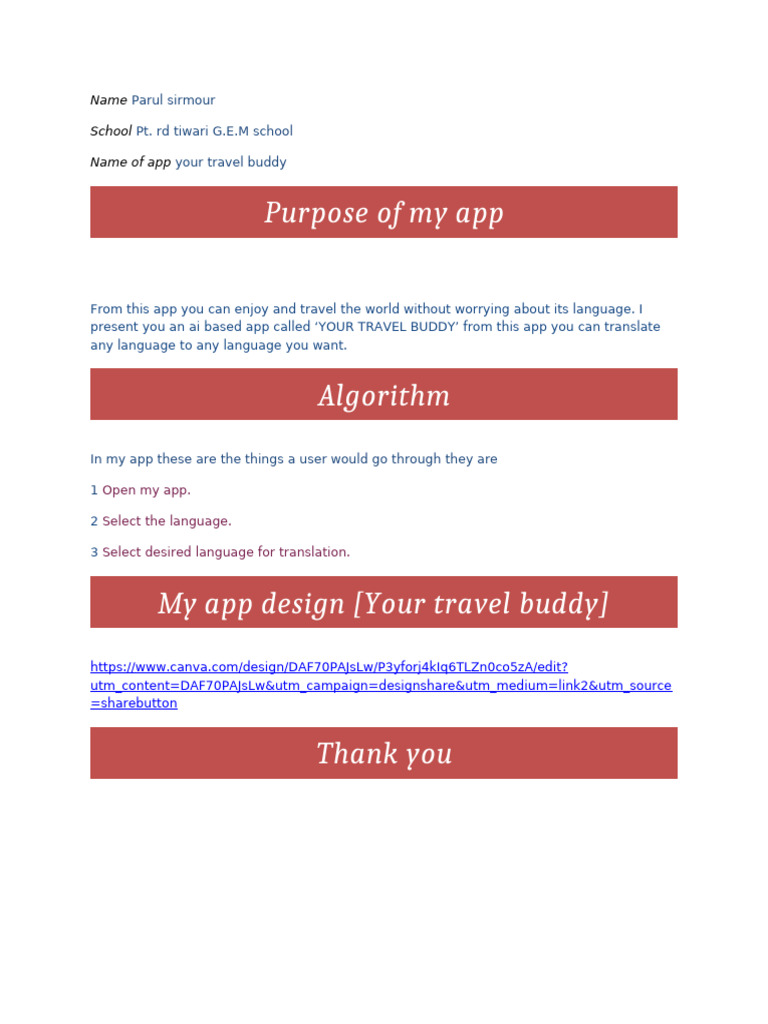Your Travel Buddy | PDF