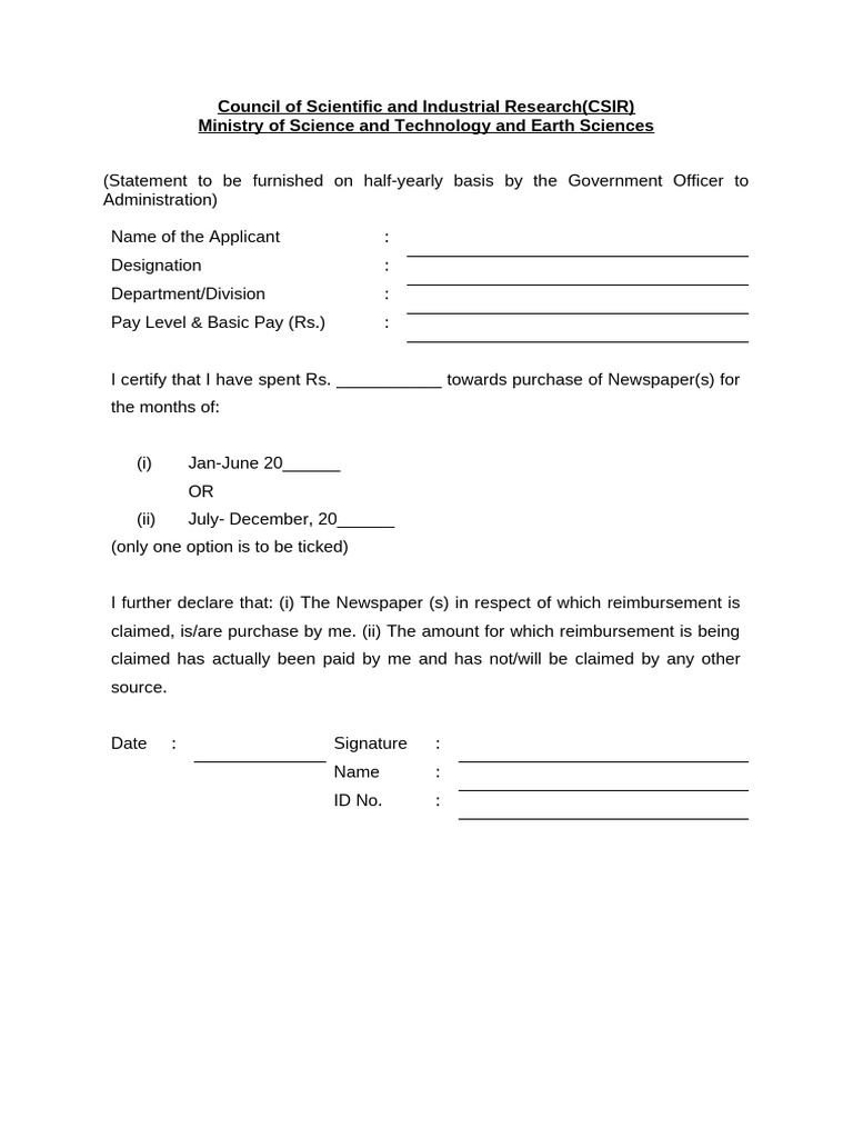 Newspaper Form | PDF