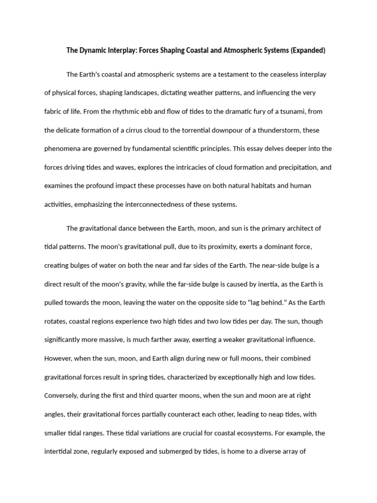 The Dynamic Interplay | PDF | Cloud | Tsunami