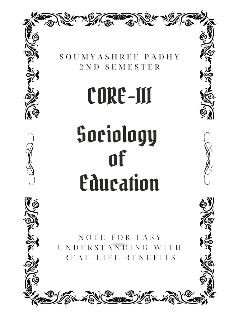 Sociology of Education: Key Concepts & Benefits | PDF | Socialization ...