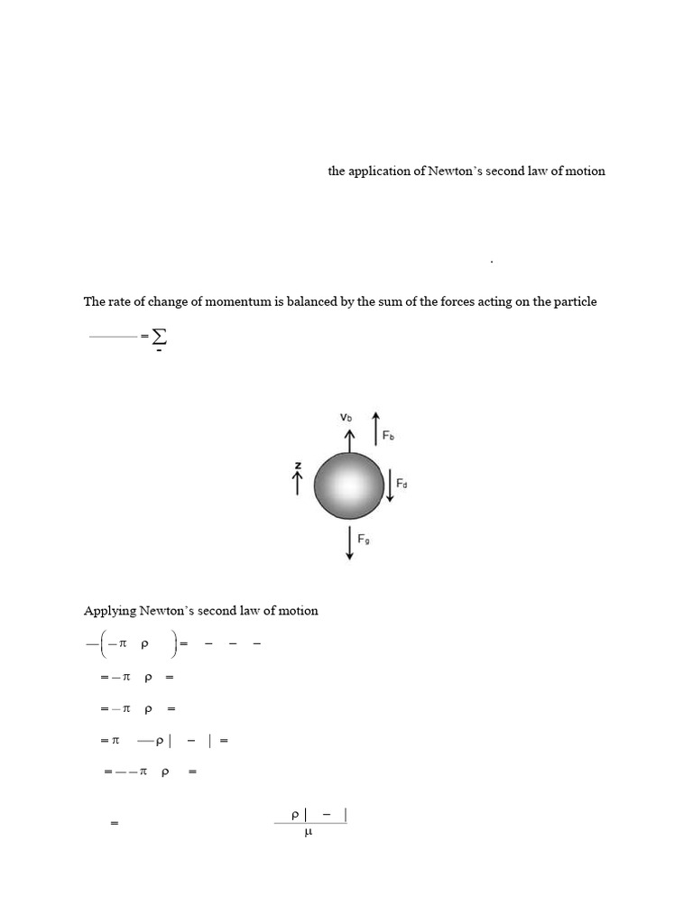 Motion of A Spherical Bubble | PDF | Force | Drag (Physics)