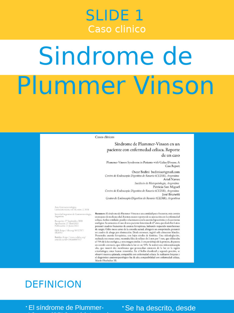 Sindrome de Plummer Vinson | PDF